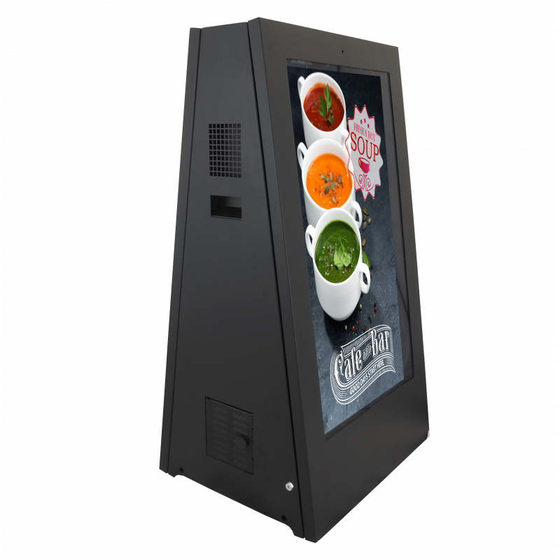 Atraiga clientes con letreros digitales alimentados con baterías al ...