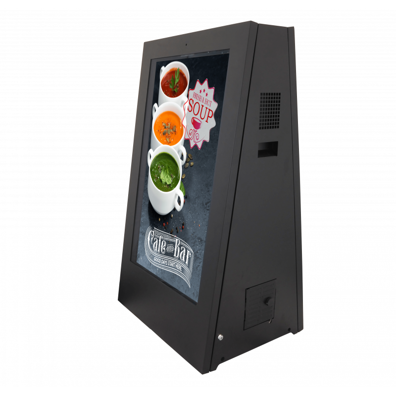 Atraiga clientes con letreros digitales alimentados con baterías al ...