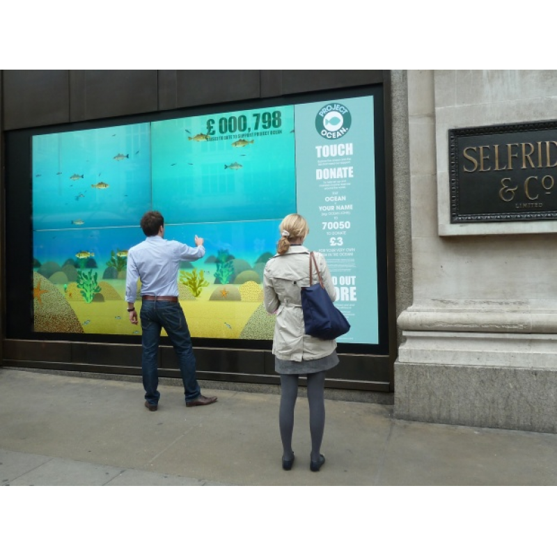 Kertas skrin sentuh adat PCAP mencipta paparan runcit interaktif yang ...